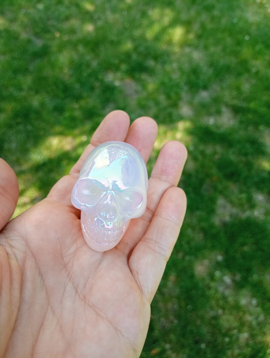 Pocket Rainbow Pink Plasma Skull - Alessandra Gilioli